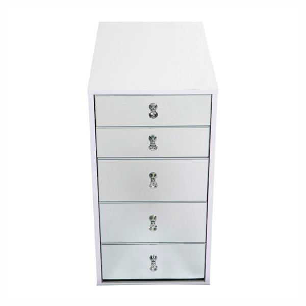 IMPRESSIONS VANITY · COMPANY SlayStation 5-Drawers Vanity Storage with Crystal Lux Drawer Knobs ...